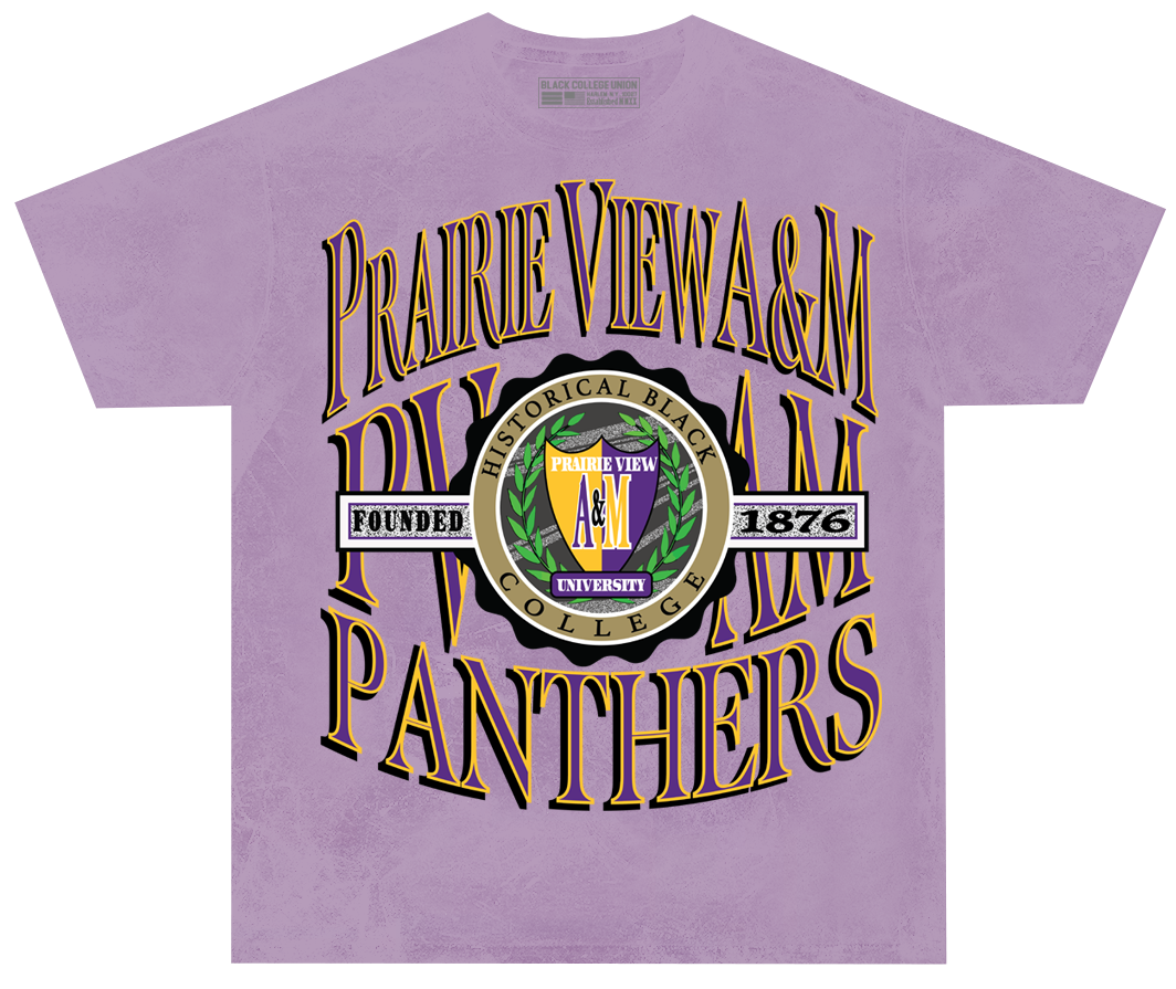 Prairie View A&M Retro 90s Crest T-Shirt [PVAMU] – Black College Union