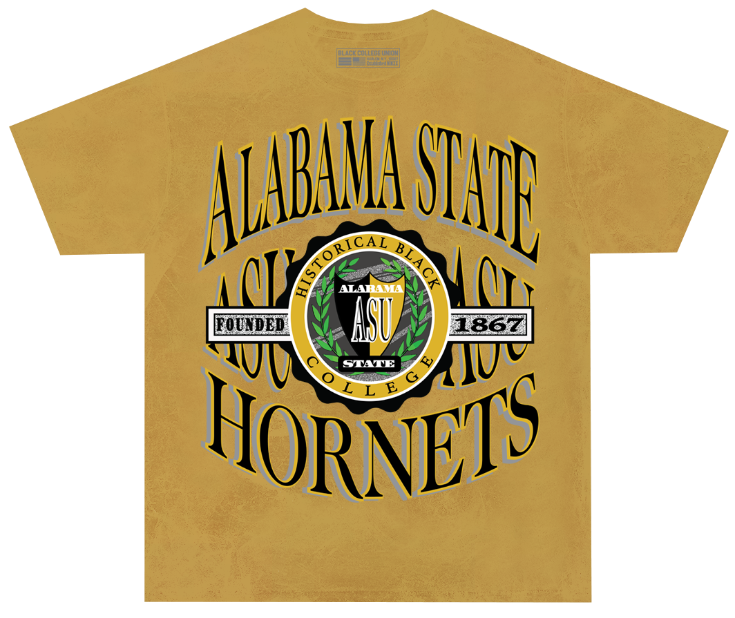 Alabama State Retro 90s Crest T-Shirt [ASU] – Black College Union