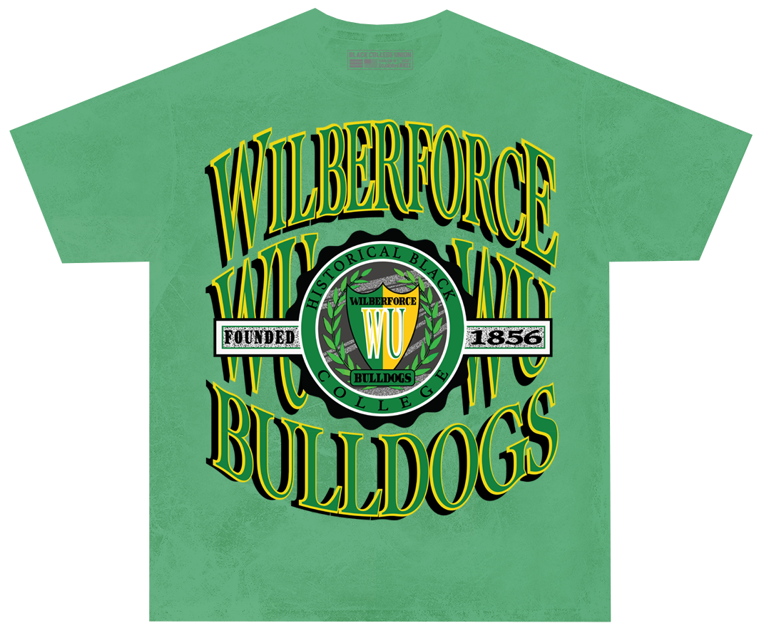 Wilberforce Retro 90s Crest T-Shirt [WU] – Black College Union