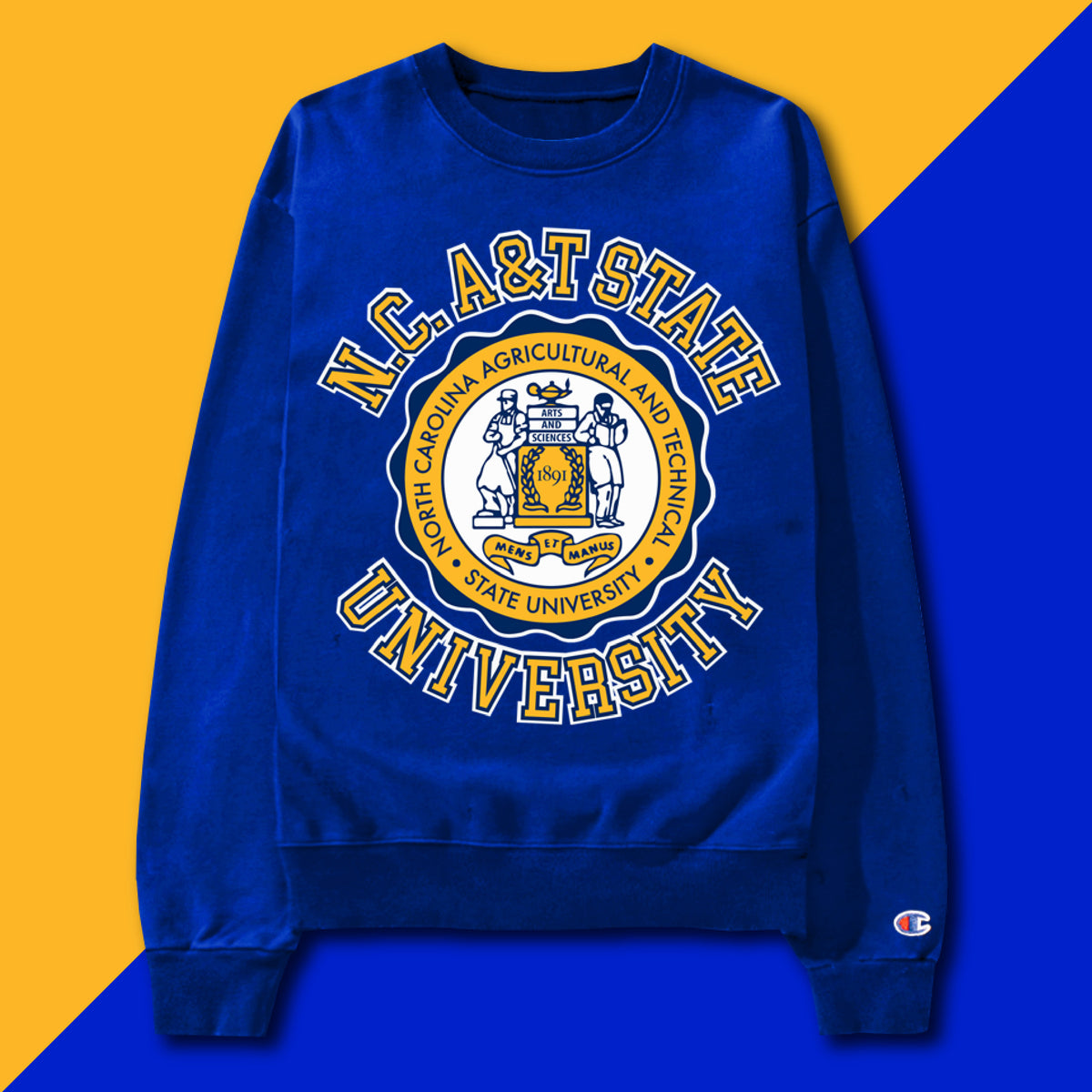 North Carolina A&T 80s Retro Crewneck - [NCAT] – Black College Union