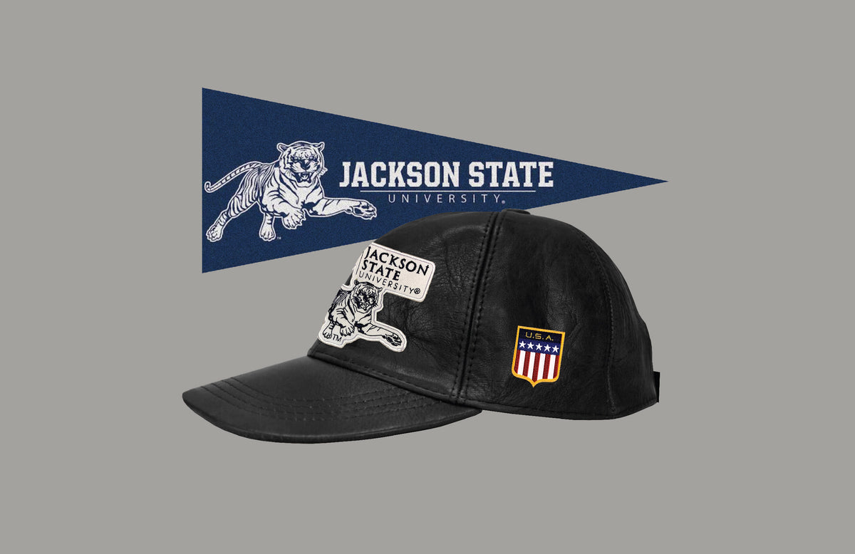 Genuine Leather HBCU Patch Cap - Jackson State – Black College Union